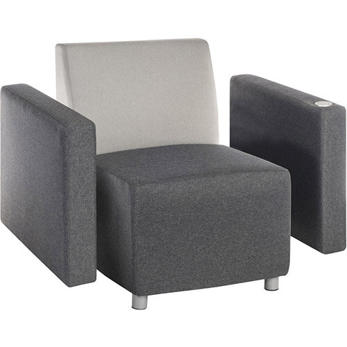 CUBE Modular Soft Seating Module - Single Seater Unit 2 Shade Grey ...
