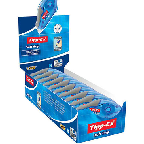 Tippex Correction Roller Tape 5mm x 10m Soft Grip 895933 Pack 10 - Hunt ...