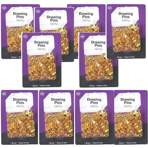 Essentials Drawing Pin 12.5mm Pack 10 x 100 - Hunt Office UK