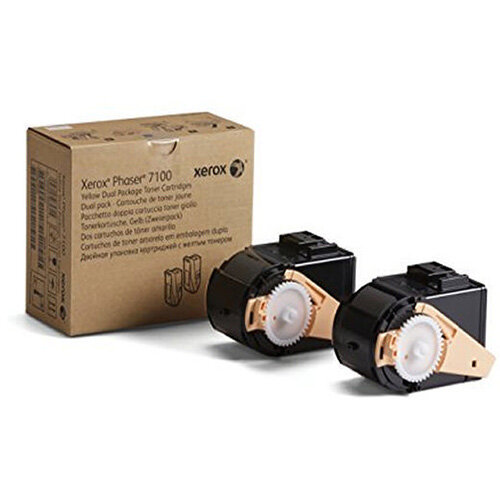 Xerox Phaser 7100 Toner Cartridge High Yield Yellow Pack of 2 106R02604 ...