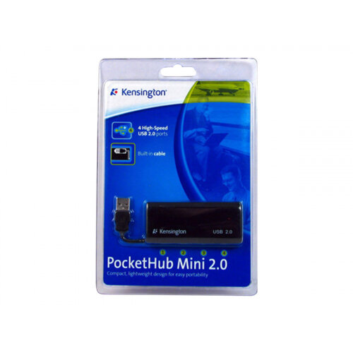 Kensington PocketHUB Mini USB 2.0 - Hub - 4 x USB - desktop - Hunt ...