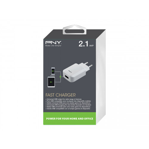 PNY Fast Charger - Power adapter - 72 Watt - 3 A - 4 output connectors ...