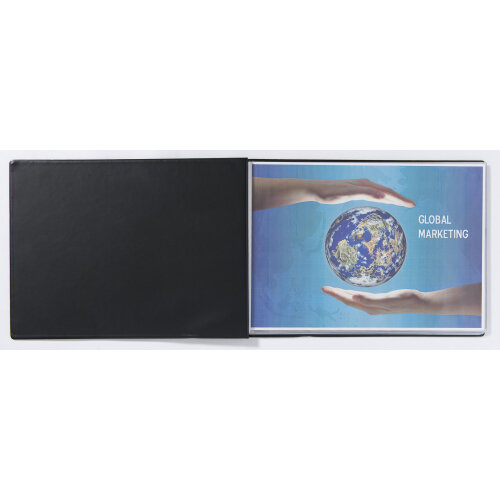 Goldline A3 Display Book 24 Pocket Landscape Black - Hunt Office UK