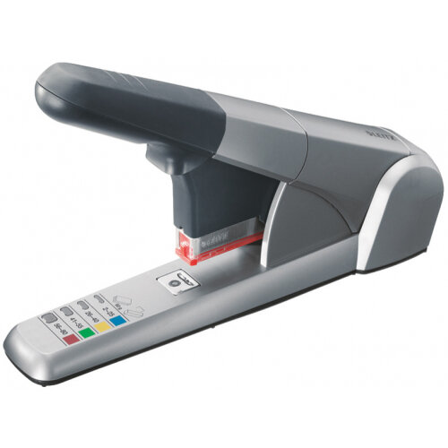 Leitz 5551 Full Strip Heavy Duty Stapler Flat Clinch 80 Sheet Silver ...