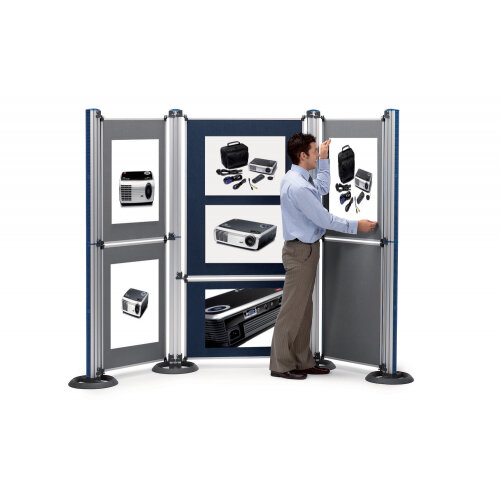 Nobo Free Standing Display Panels Modular Upright Pole and Base 1902216 ...