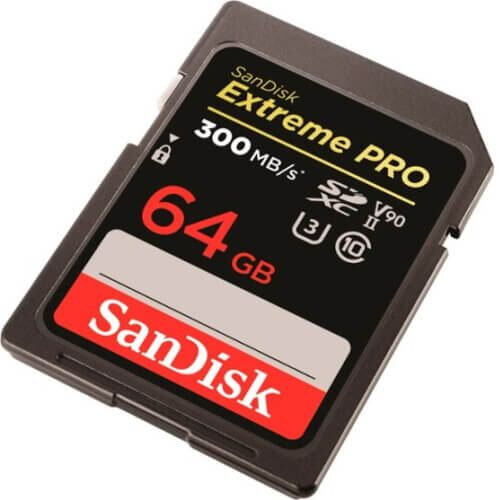 SanDisk Extreme PRO 64GB U3 V90 Class 10 300MBS Read Speed Memory Card ...