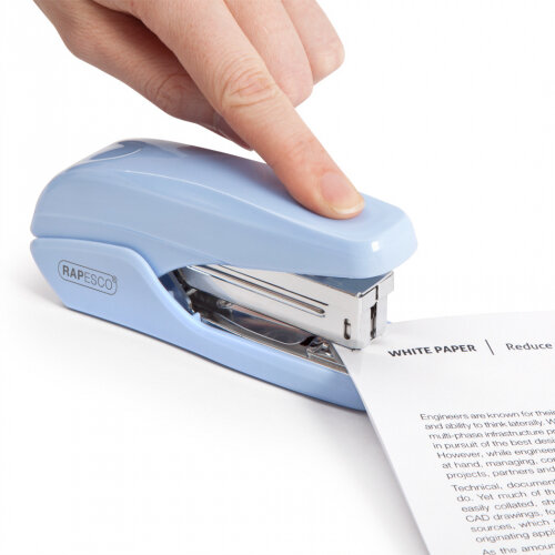 Rapesco X5-25ps Less Effort Stapler Plastic 25 Sheet Powder Blue ...