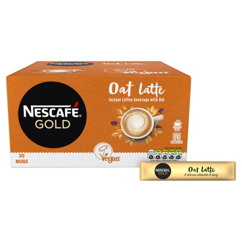 Nescafe Gold Oat Latte Instant Coffee Sachets 16g (Pack 30 ...