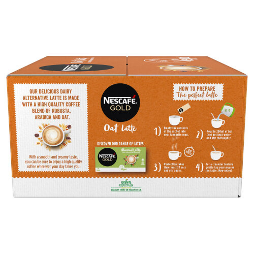 Nescafe Gold Oat Latte Instant Coffee Sachets 16g (Pack 30 ...
