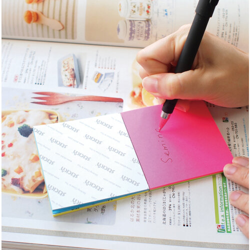 Stickn Magic Sticky Notes 76x76mm 100 Sheets Neon Colours (Pack 12 ...