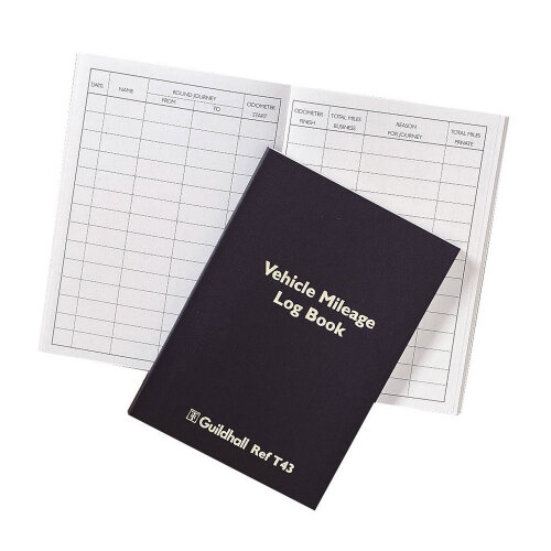 Guildhall Vehicle Mileage Log Book T43 - Hunt Office UK