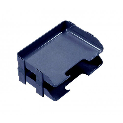 Rexel Agenda Classic Letter Tray Risers Charcoal Pack 5 - Hunt Office UK
