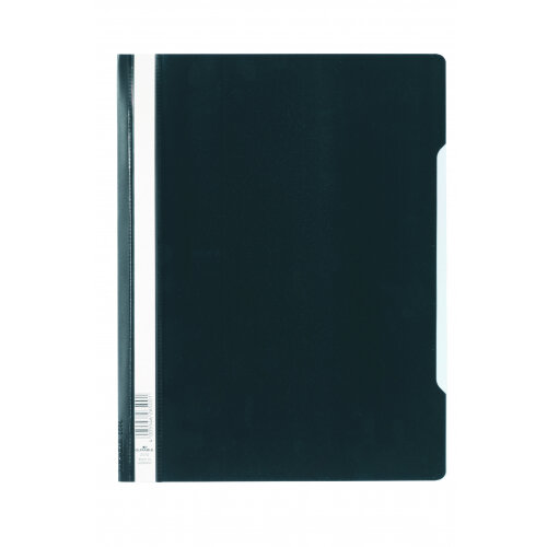 Durable Clear View Folder Plastic A4 with Index Strip Extra Wide Black ...