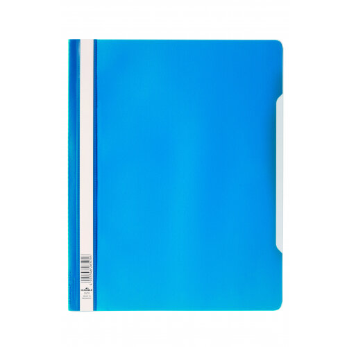 Durable A4 Clear View Folder Plastic with Index Strip Extra Wide Blue ...