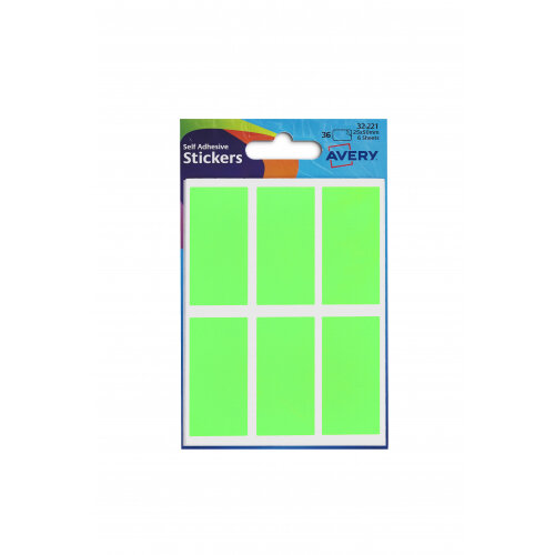 Avery Fluorescent Green Labels 50x25mm 10 x 36 Labels (360 in Total) 32 ...