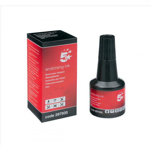 Black Endorsing Ink 28ml 5 Star - Hunt Office UK