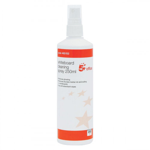 Whiteboard Cleaning Spray 250ml 5 Star - Hunt Office UK