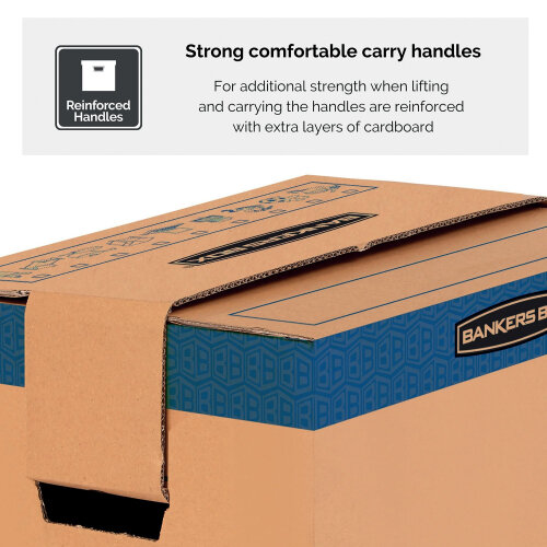 Moving boxes with handles store