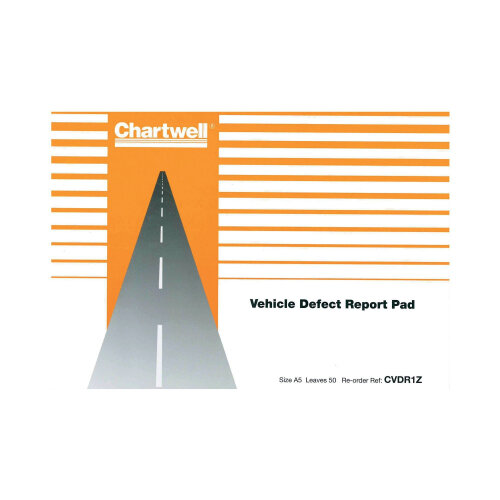 Vehicle Defect Report Book 50 Sheets CVDR1 Chartwell - Hunt Office UK