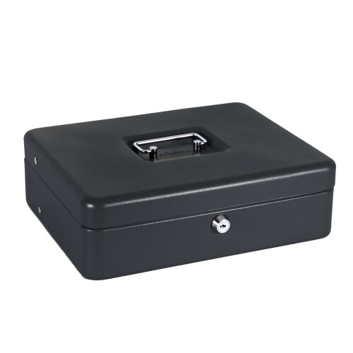 Cathedral Ultimate Cash Box 300mm (12 Inch) Key Lock Black - HuntOffice ...
