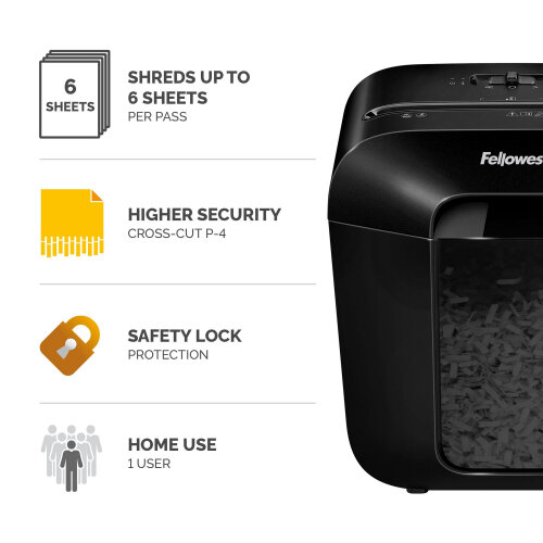 Fellowes Powershred LX25 Cross Cut Shredder 4171101 - Hunt Office UK