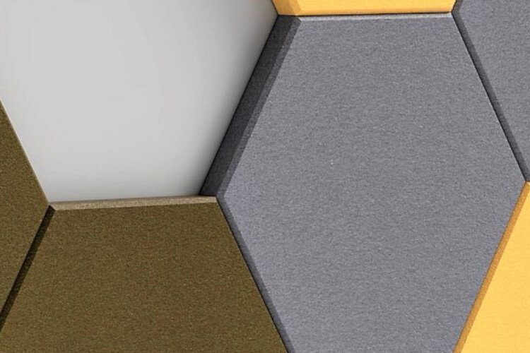 Fluffo SOFT Acoustic Wall Panel - Hexa Edge M - Hunt Office UK