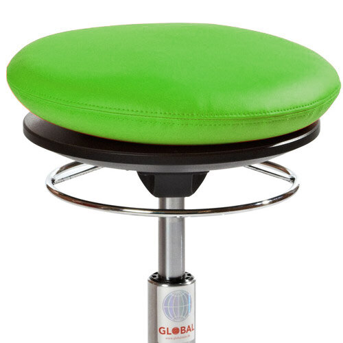 Pilates Air-Seat Ergonomic Stool With Green Leather Look Seat ...