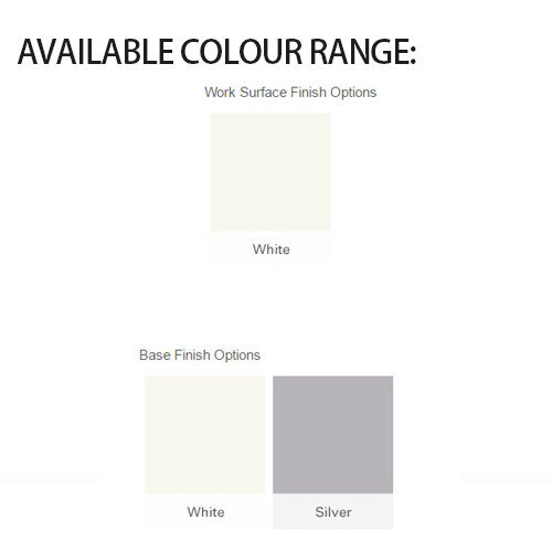 HumanScale Float Height Adjustable Sit Stand Desk White Top & Silver ...