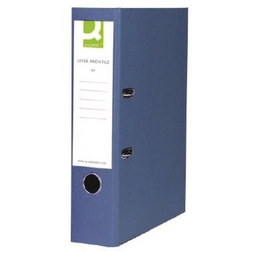 Q-Connect Lever Arch File Foolscap Polypropylene Blue - Hunt Office UK
