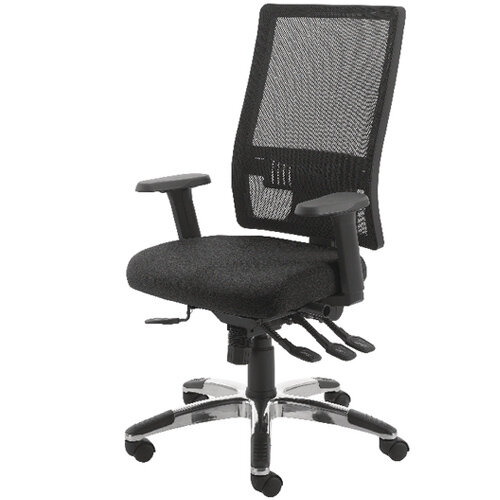 Cappela Agility High Back Mesh Posture Chair With Lumbar Support Black ...