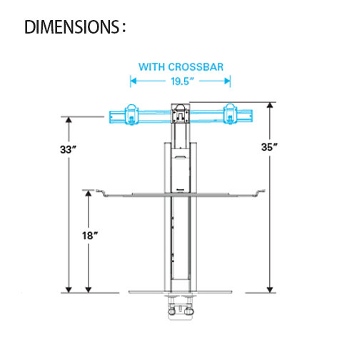 Humanscale QuickStand Height-Adjustable Dual Monitor Sit/Stand ...