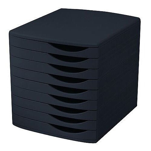 5 Star Elite Desktop Drawer Set 9 Drawers A4 and Foolscap Black/ Black ...