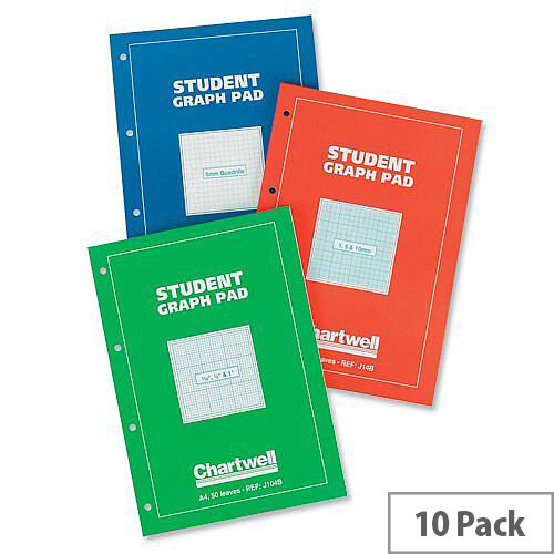 Silvine Student Graph Pad 90gsm 5mm Quadrille 50 Sheets A4 Ref A4GPX ...