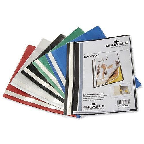 Durable Duraplus Quotation File PVC A4 White Pack 25 - Hunt Office UK