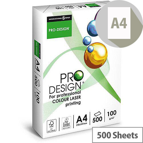 Pro Design Paper 100gsm A4 [500 Sheets] Ref PDFSC21100 - Hunt Office UK