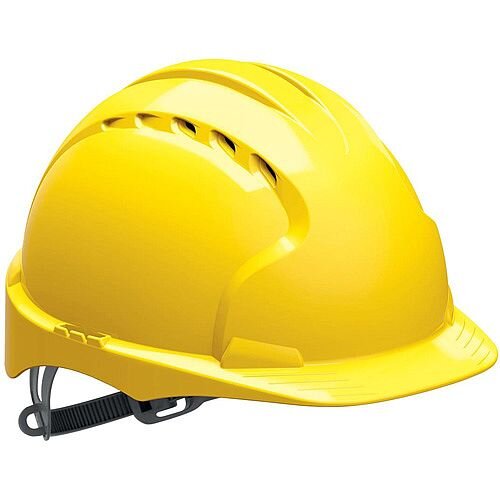 JSP EVO2 Vented Safety Helmet with Slip Ratchet Yellow - Hunt Office UK