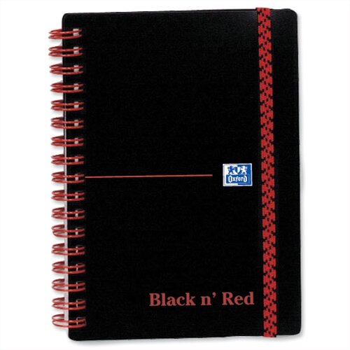 Black n Red A6 Wirebound Notebook F67010 140 Pages Pack 5 - Hunt Office UK