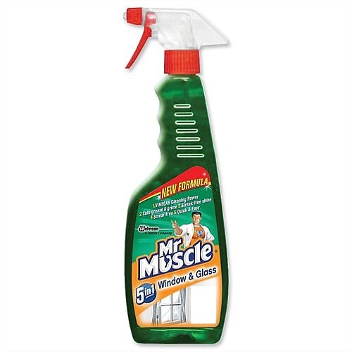 Mr Muscle Window and Glass Cleaner Spray Bottle 500ml - Hunt Office UK