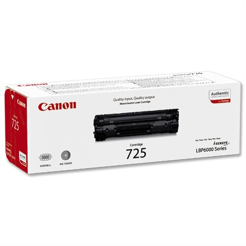Canon 725 Black Laser Toner Cartridge 3484B002 - Hunt Office UK