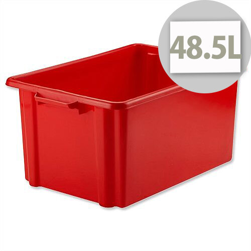 Strata Storemaster Red Crate Jumbo 48.5 Litres - Hunt Office UK