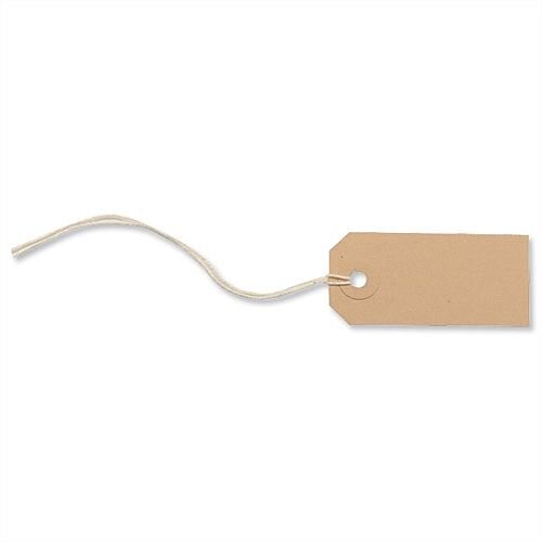 Merit Strung Tag Buff 70x35mm Pack 1000 - Hunt Office UK