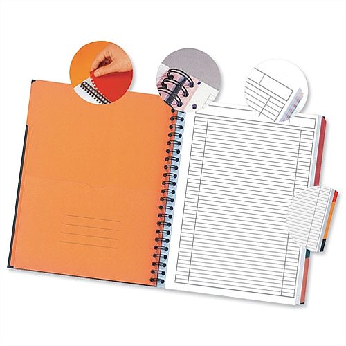 Oxford International A4 Filing Book A200 Pages Orange and Grey Pack 5 ...