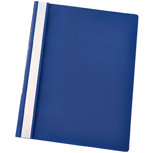 Esselte A4 Dark Blue Report Flat File Lightweight Plastic Clear Front ...