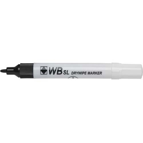 ValueX Whiteboard Marker Fine Bullet Tip 1mm Line Black (Pack 10 ...