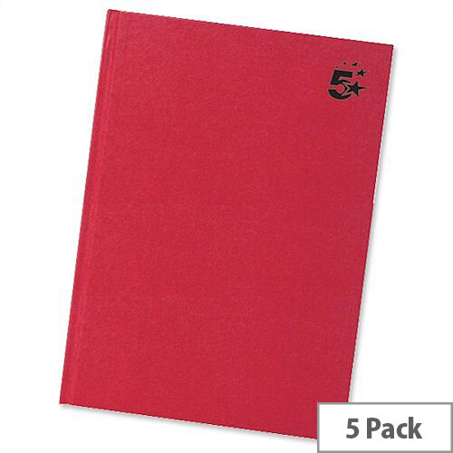 5 Star A5 Indexed Manuscript Book Casebound 192 Pages Pack 5 - Hunt ...