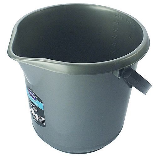 Addis 10 Litre Plastic Bucket Metallic 9642MET - Hunt Office UK