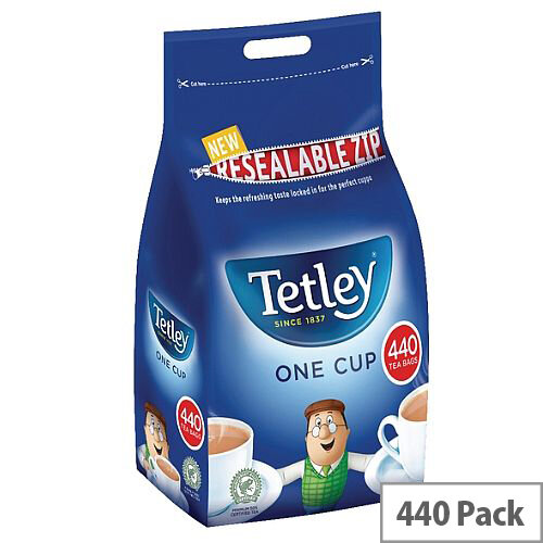 Tetley One Cup Tea Bags High Quality Pack 440 - Hunt Office UK