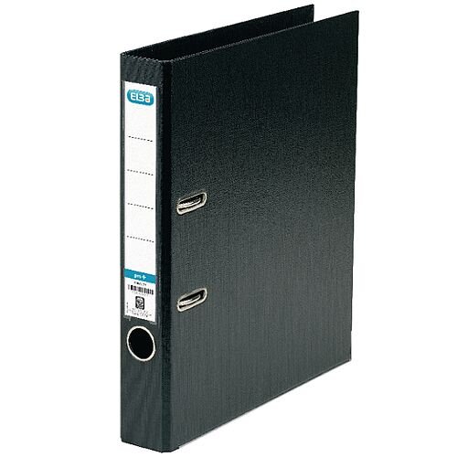 Elba A4 Black 50mm Plastic Lever Arch File 100080910 - Hunt Office UK