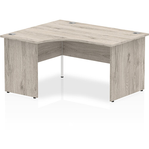 Impulse L-Shaped Left Hand Office Desk W1400xD1200/800xH730mm Panel End ...