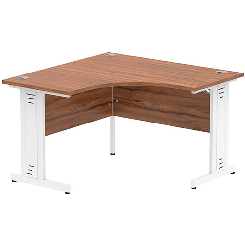 Impulse Symmetrical Corner Office Desk W1200xH730mm White Cable Managed ...